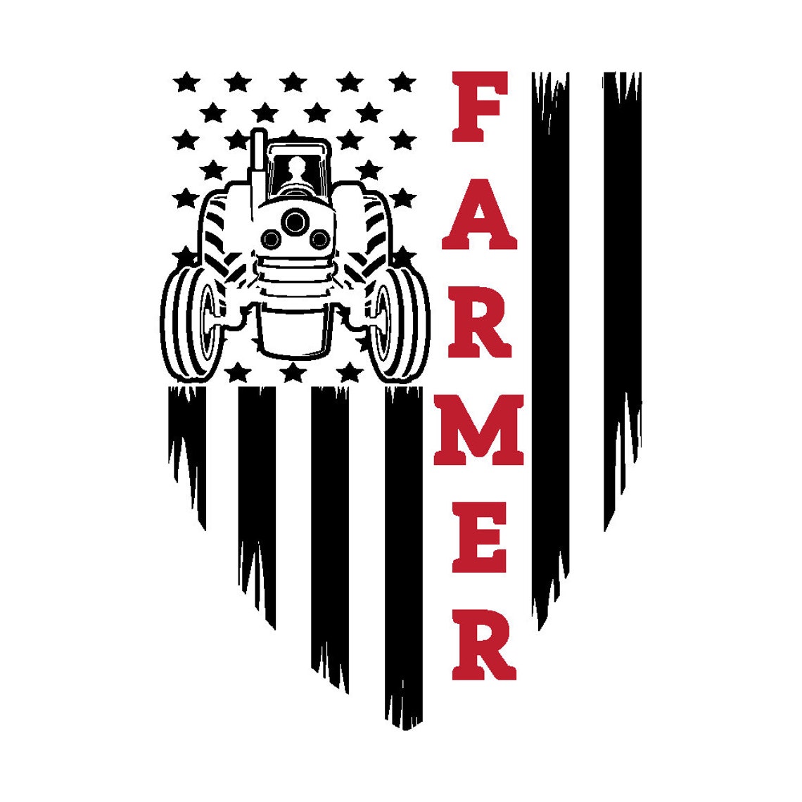 Tractor SVG Farm Tractor SVG Patriotic Tractor in USA Flag - Etsy
