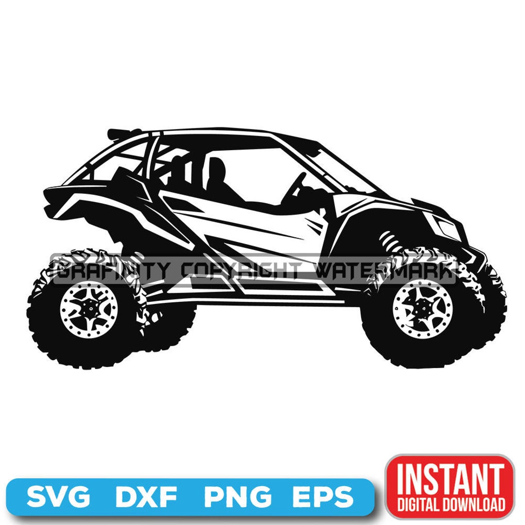 UTV Svg - #09 UTV Vector Design Side View Artsy Style - Digital ...