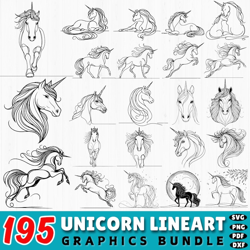 Black Unicorn Svg - Etsy