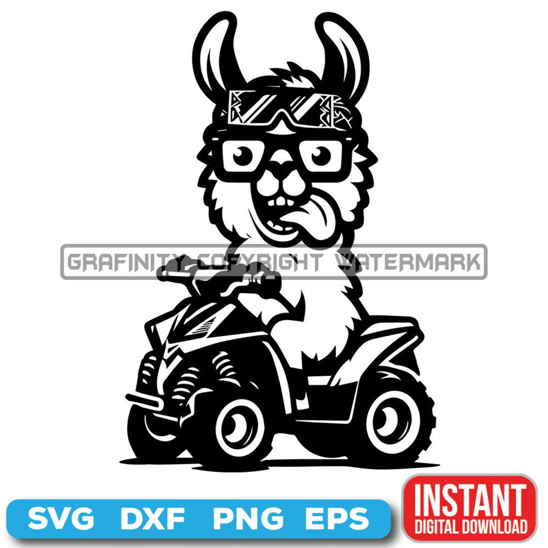 UTV Svg 10 Llama Riding a UTV Funny Art Digital Download - Etsy