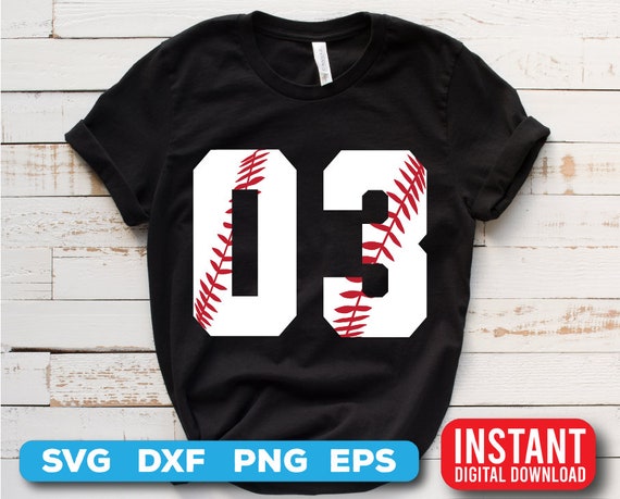 Baseball SVG Baseball Svg Files Baseball Number 3 | Etsy