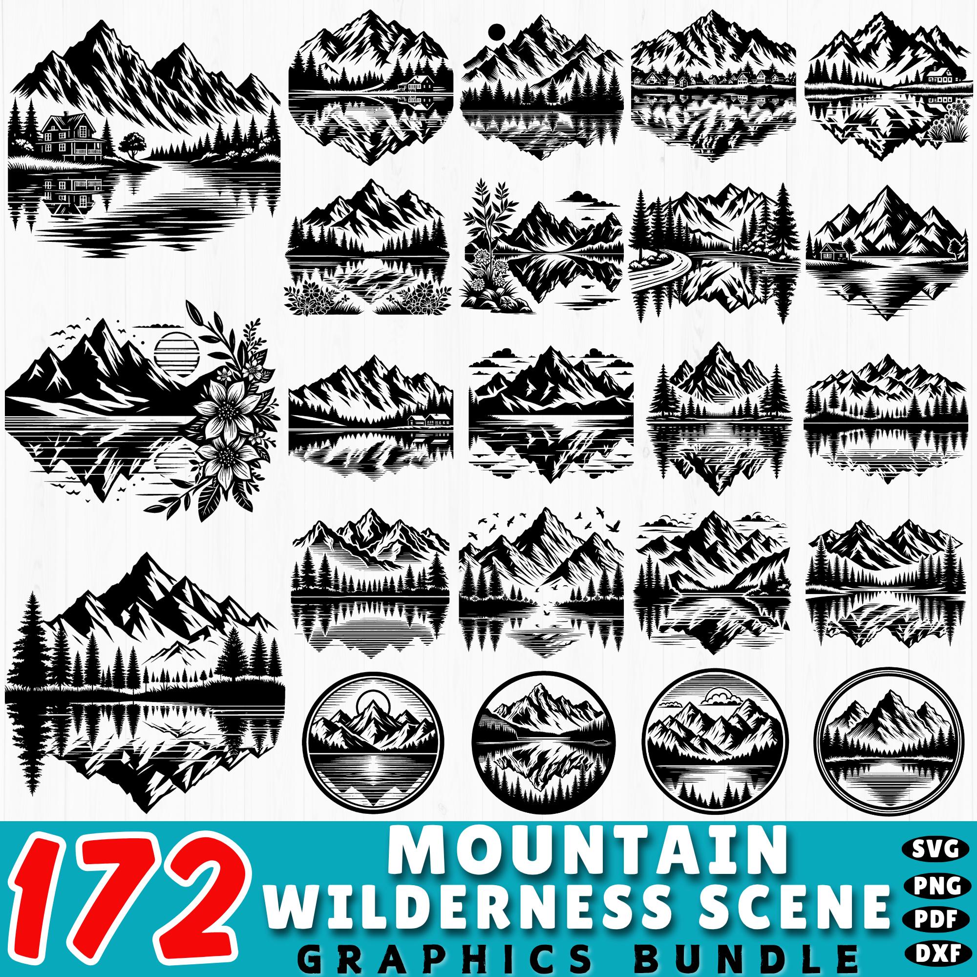 Mountain Wilderness Scene SVG Bundle: 172 Forest Nature Cut Files - Etsy
