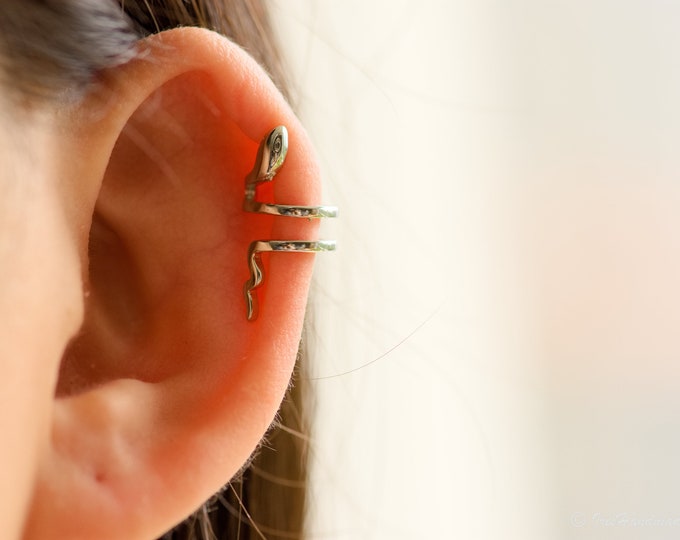 Serpent Climber Earrings Snake Earrings Conch Ear Cuff Snake Studs No ...