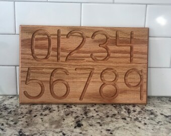 Wood Number Tracing Board - Etsy
