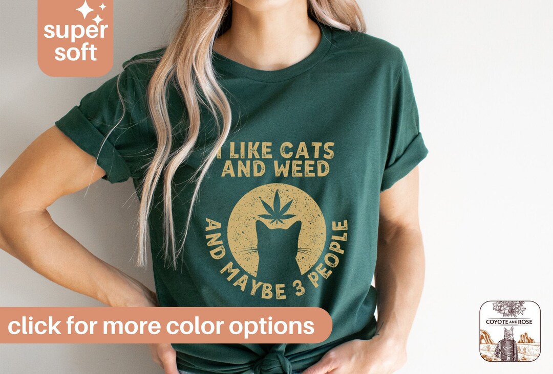 Cat Mom T Shirt, Marijuana Cat Shirt, Stoner Cat Dad, Weed Gift, Stoner ...