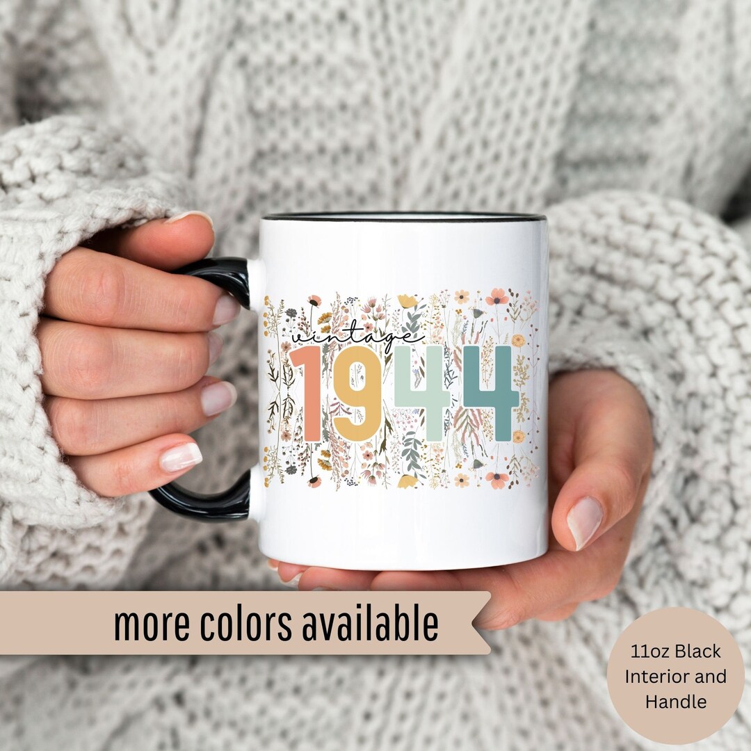 80th Birthday Mug, Vintage 1944 Mug, 80th Birthday Gift for Women, 80th ...