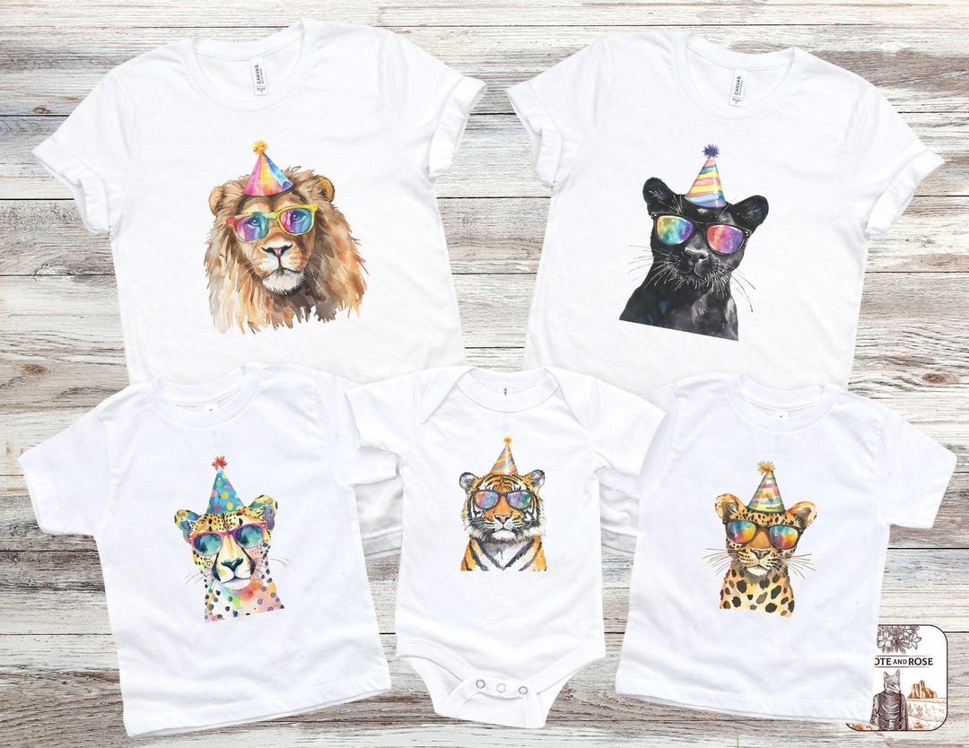 Party Animal Birthday Shirts, Two Wild Birthday, Big Cat, Safari Theme ...