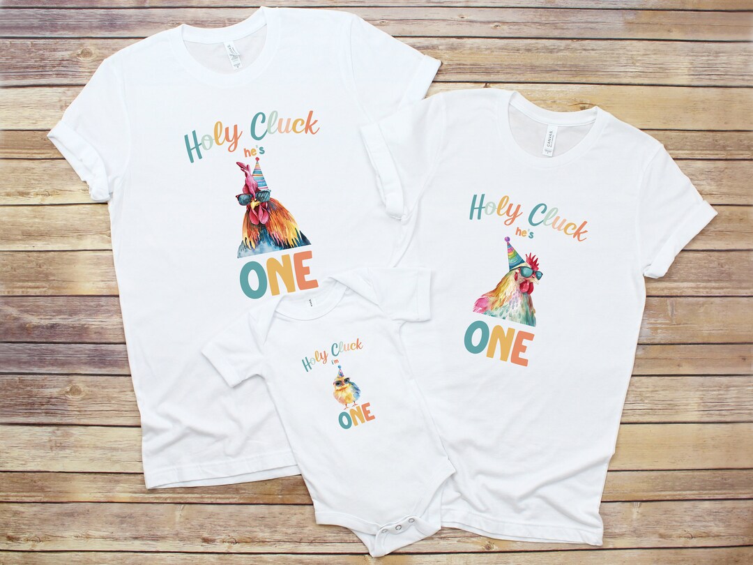 Holy Cluck Birthday Shirts, Barnyard Theme First Birthday, Family ...