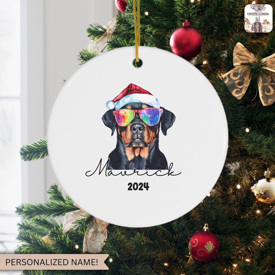 Christmas Ornament, Rottweiler Ornament, Rottweiler Christmas ...