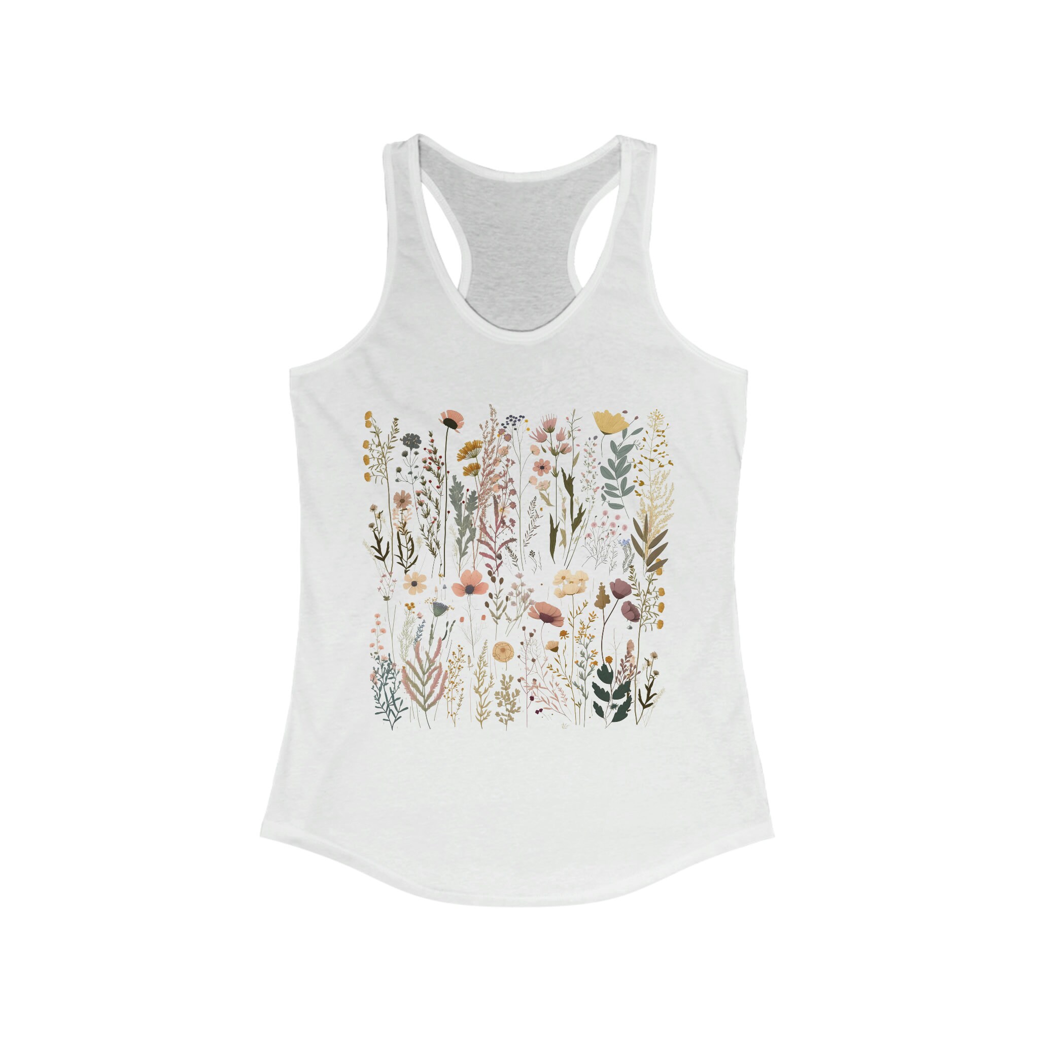 Wildflower Tank Top, Floral Tank Top, Wildflower Women's Racerback ...