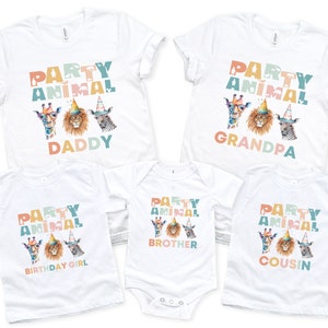 Party Animal Shirt, Zoo Birthday Party Shirts, Matching Family Birthday ...