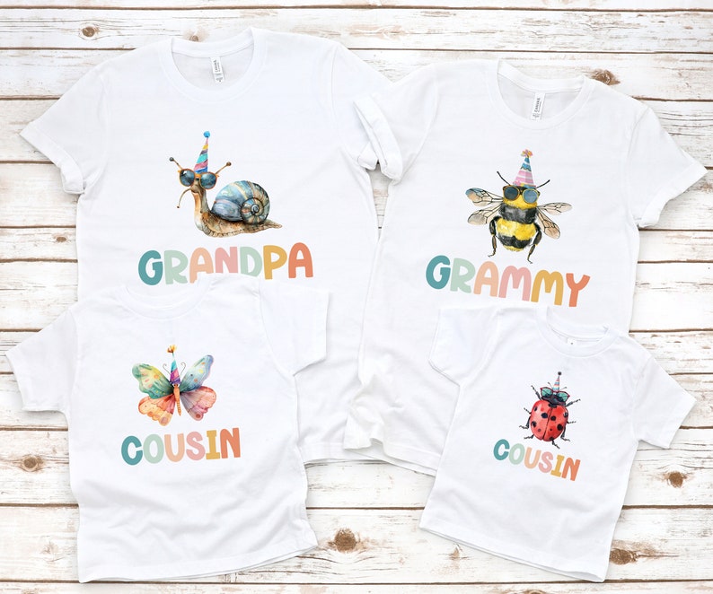 Insect Theme First Birthday Shirts, Family Bug Birthday T-shirt, Insect ...