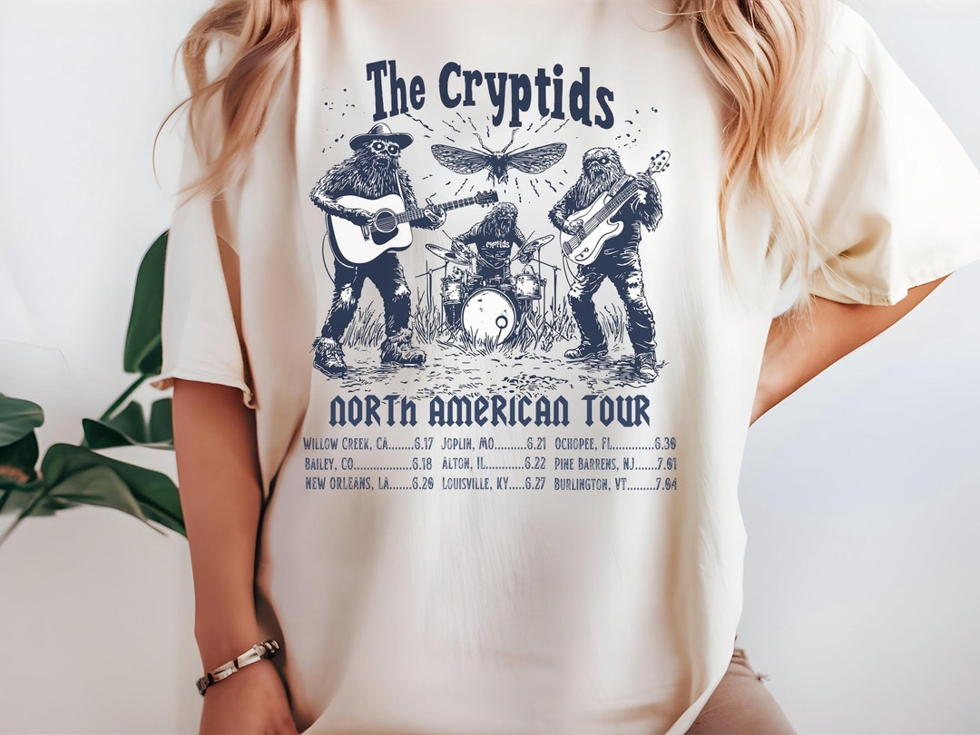 The Cryptids Band Tee, Bigfoot Shirt, Appalachia Shirt, Cryptid Gift ...