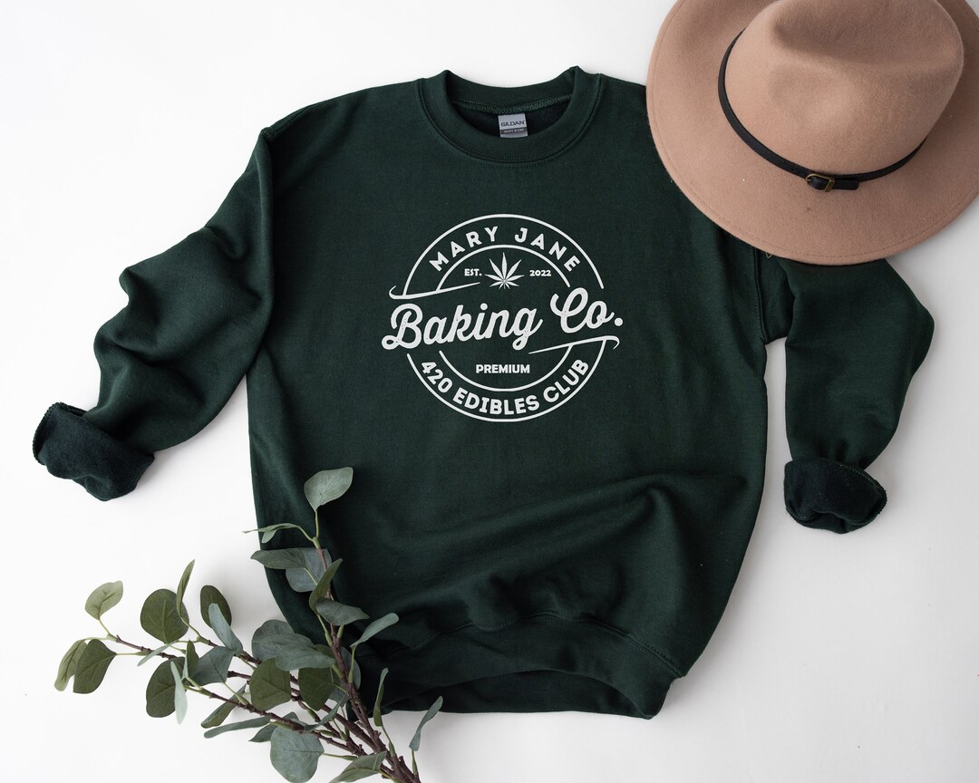 Marijuana Sweatshirt Stoner Sweater Marijuana Edibles Sweatshirt Funny Weed Pullover Cannabis ...