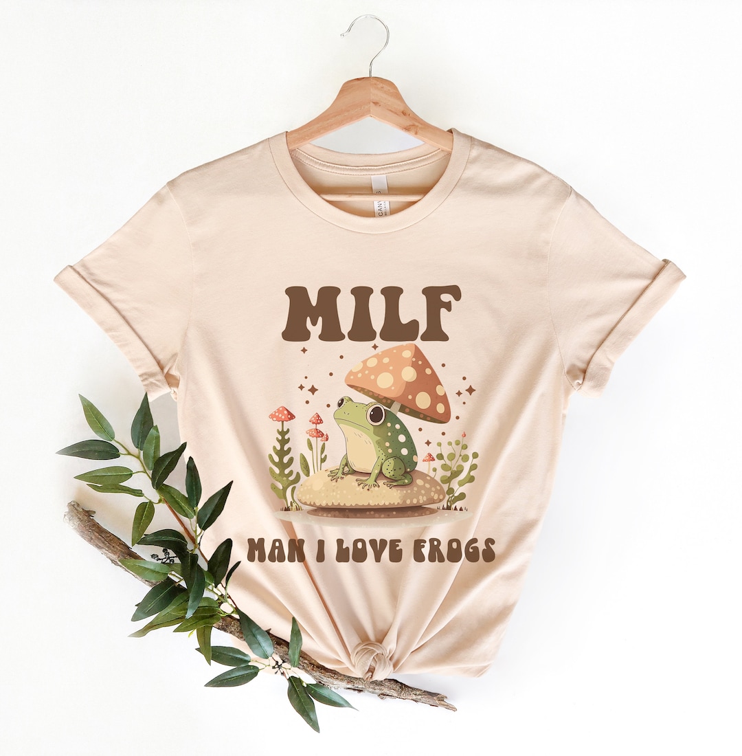 Retro Frog Tshirt, Funny MILF Froggy Shirt, Cottagecore Froggy Tee ...