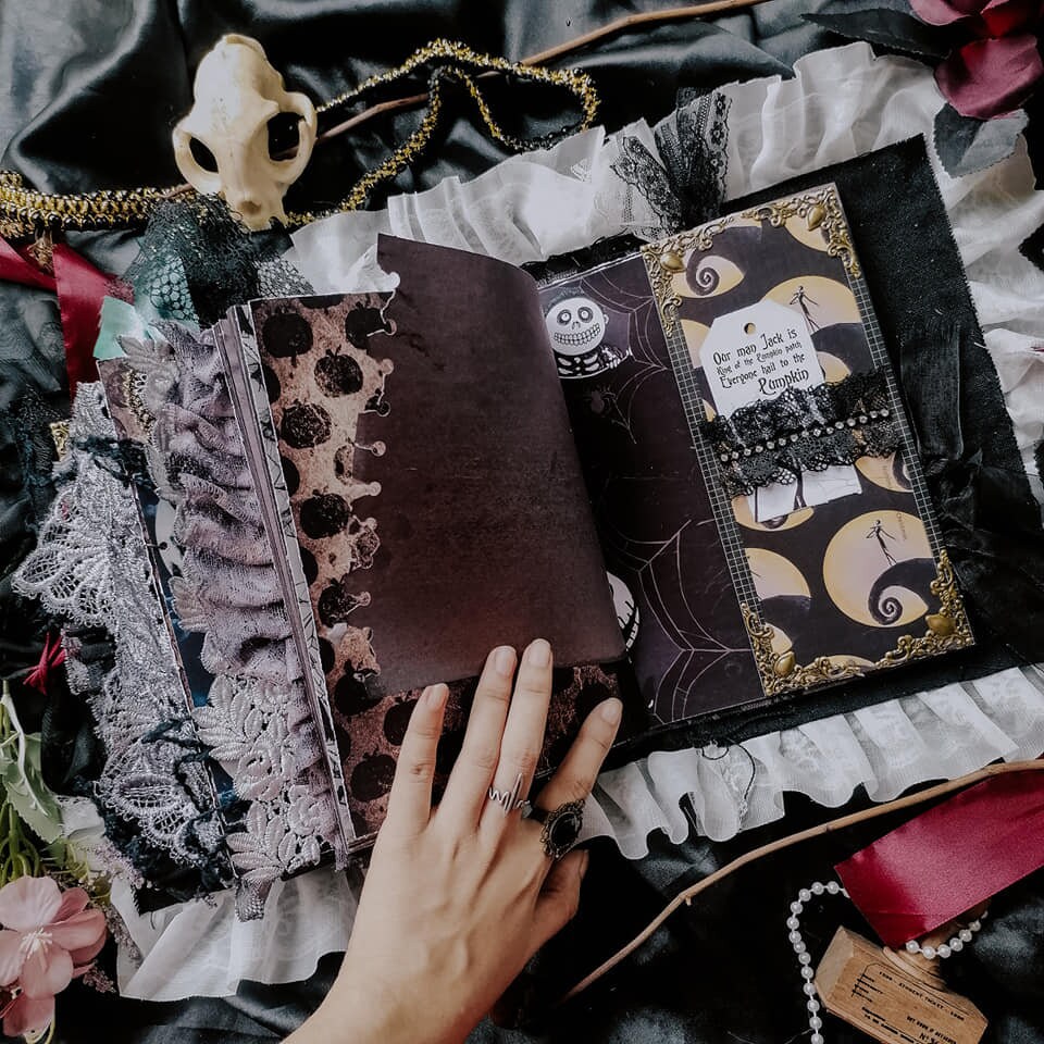 Nightmare Before Christmas Handmade Junk Journal Scrapbook Halloween ...