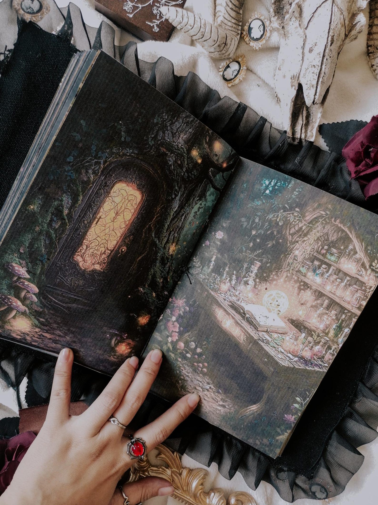 Journal Notebook Hard Cover Enchanted Dark Fairy Forest Folklore ...