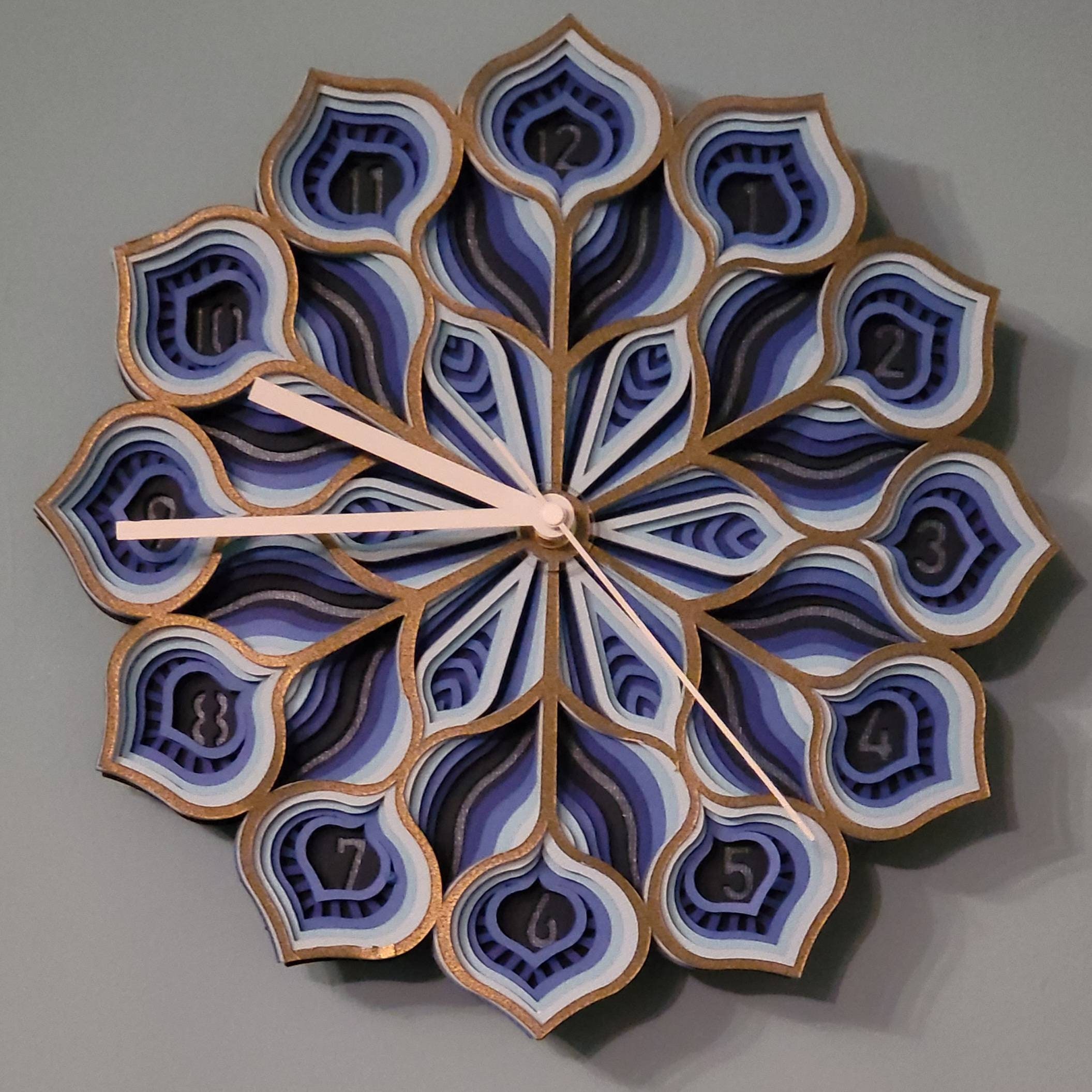 Handmade Clock Mandala Clock Mid Century Style Clock Clock - Etsy