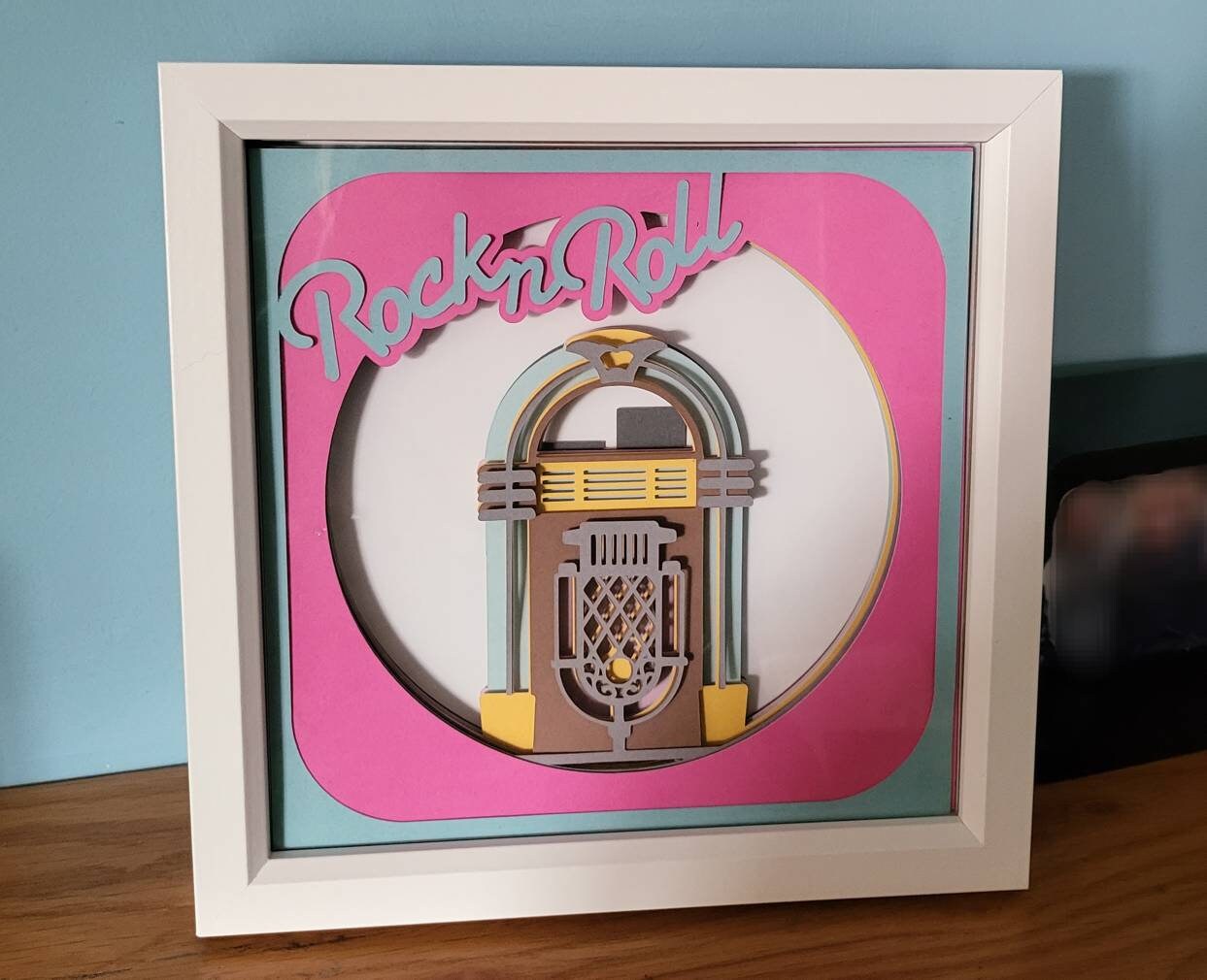 Jukebox SVG. Jukebox Shadow Box, Digital Cut File, Paper Cut, SVG for ...