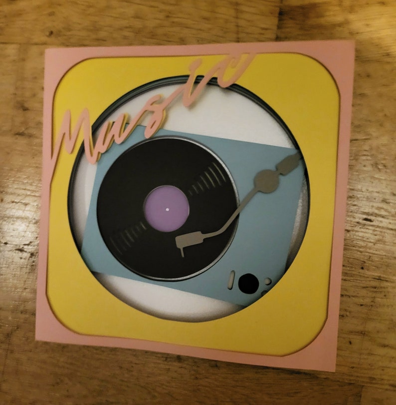 Record Player SVG, Shadow Box SVG, Digital Cut File, Paper Cut File for ...