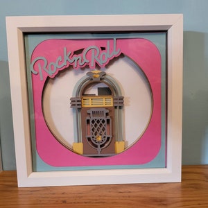 Jukebox SVG. Jukebox Shadow Box, Digital Cut File, Paper Cut, SVG for ...