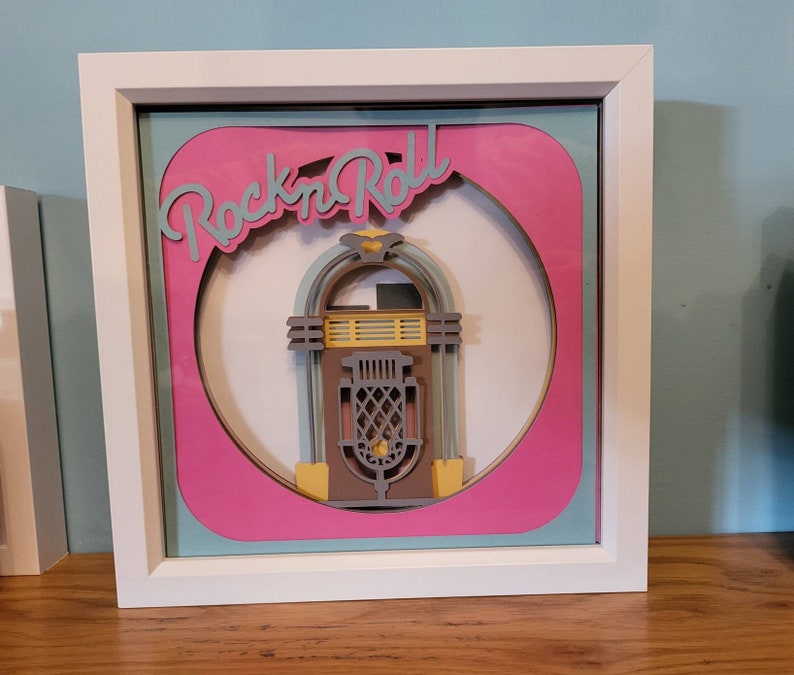 Jukebox SVG. Jukebox Shadow Box, Digital Cut File, Paper Cut, SVG for ...