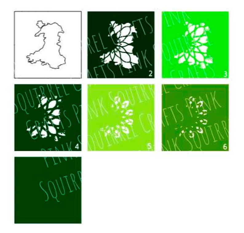 Wales 3D Shadow Box SVG, Wales SVG, Digital Cut File, Papercut, St ...