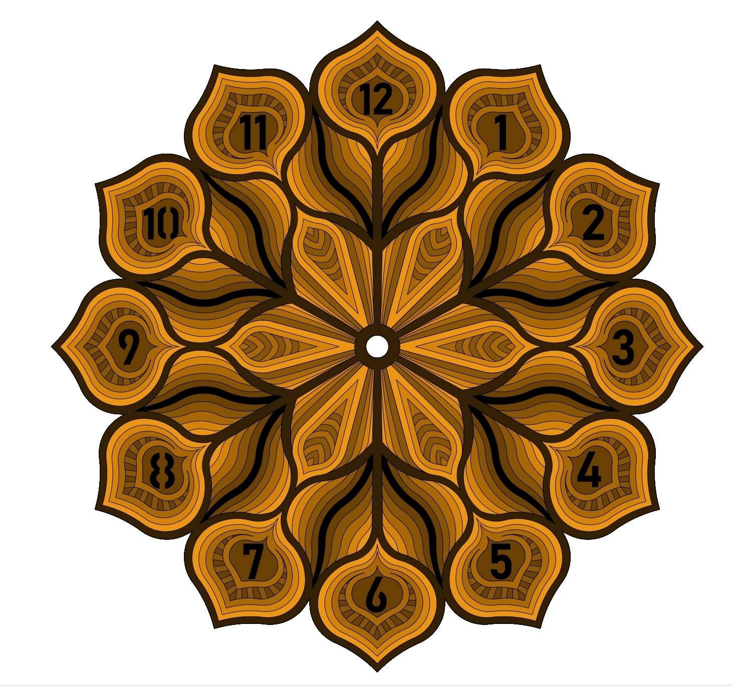 Handmade Clock Mandala Clock Mid Century Style Clock Clock - Etsy