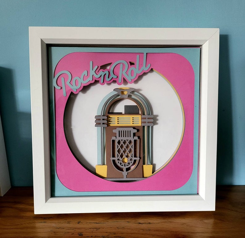 Jukebox SVG. Jukebox Shadow Box, Digital Cut File, Paper Cut, SVG for ...