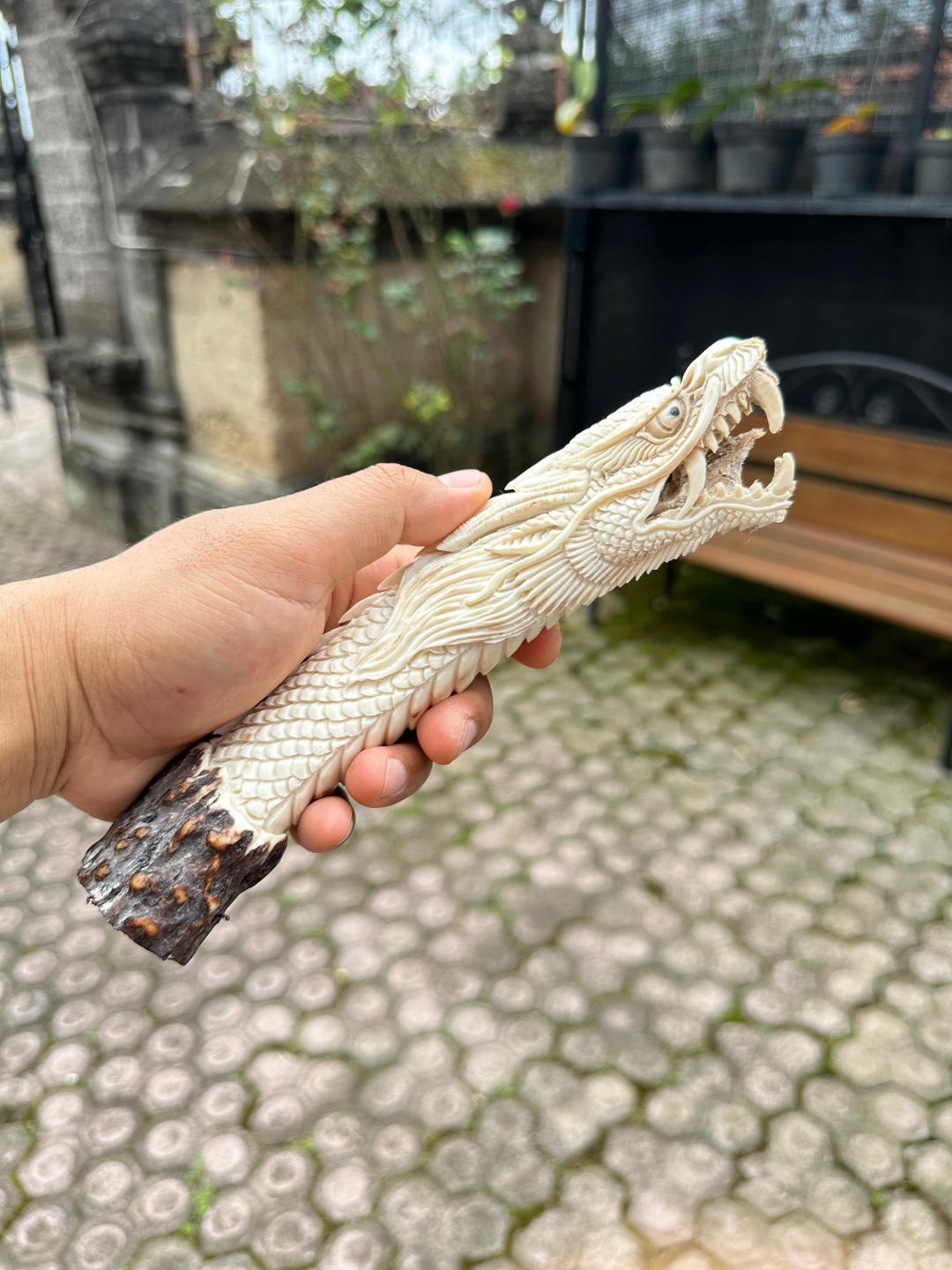 Antler Carving, Hand Carved Deer Antler for Knife Handles. - Etsy