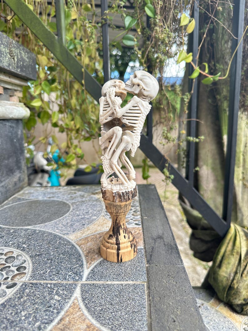 Hand Carved Deer Antler Skeleton Sculpture – Macabre Art - Etsy
