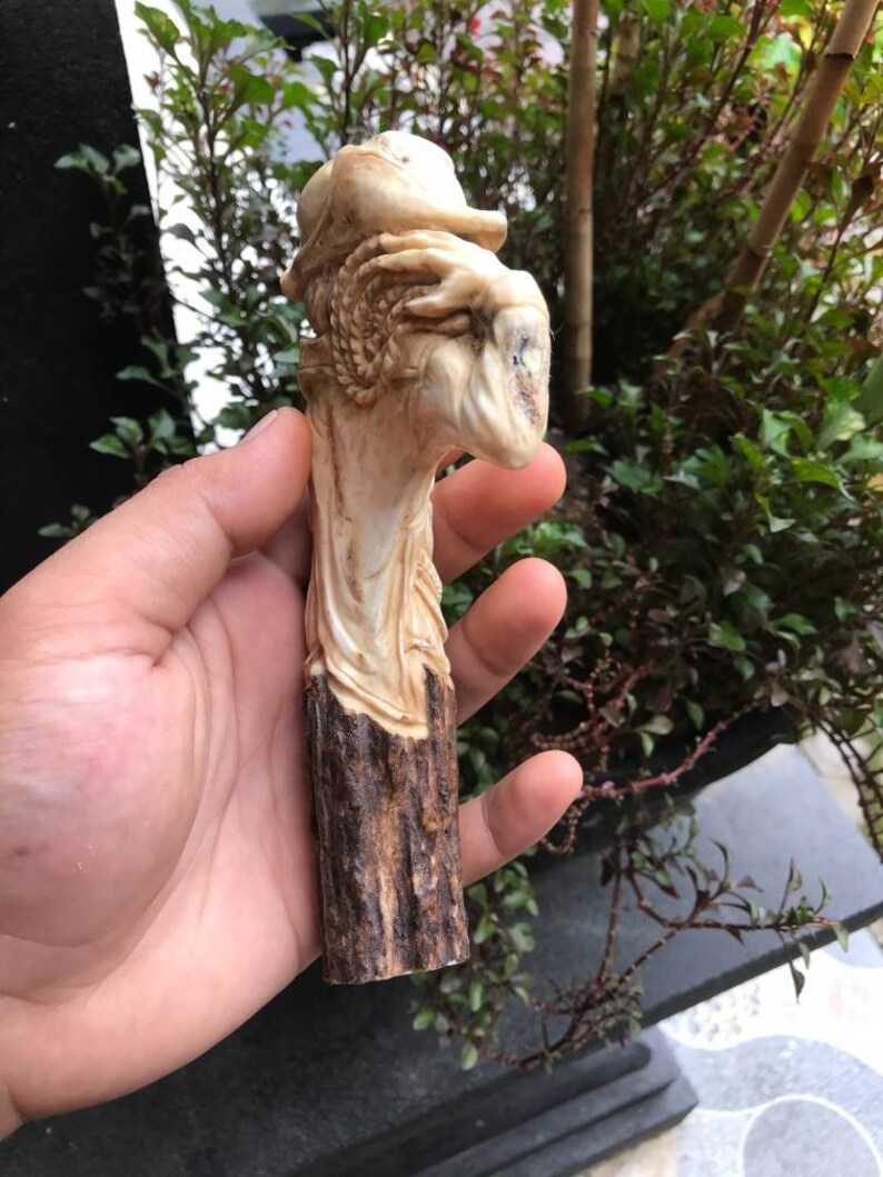 Antler Carving Hand Carved Deer Antler for Knife Handles. - Etsy