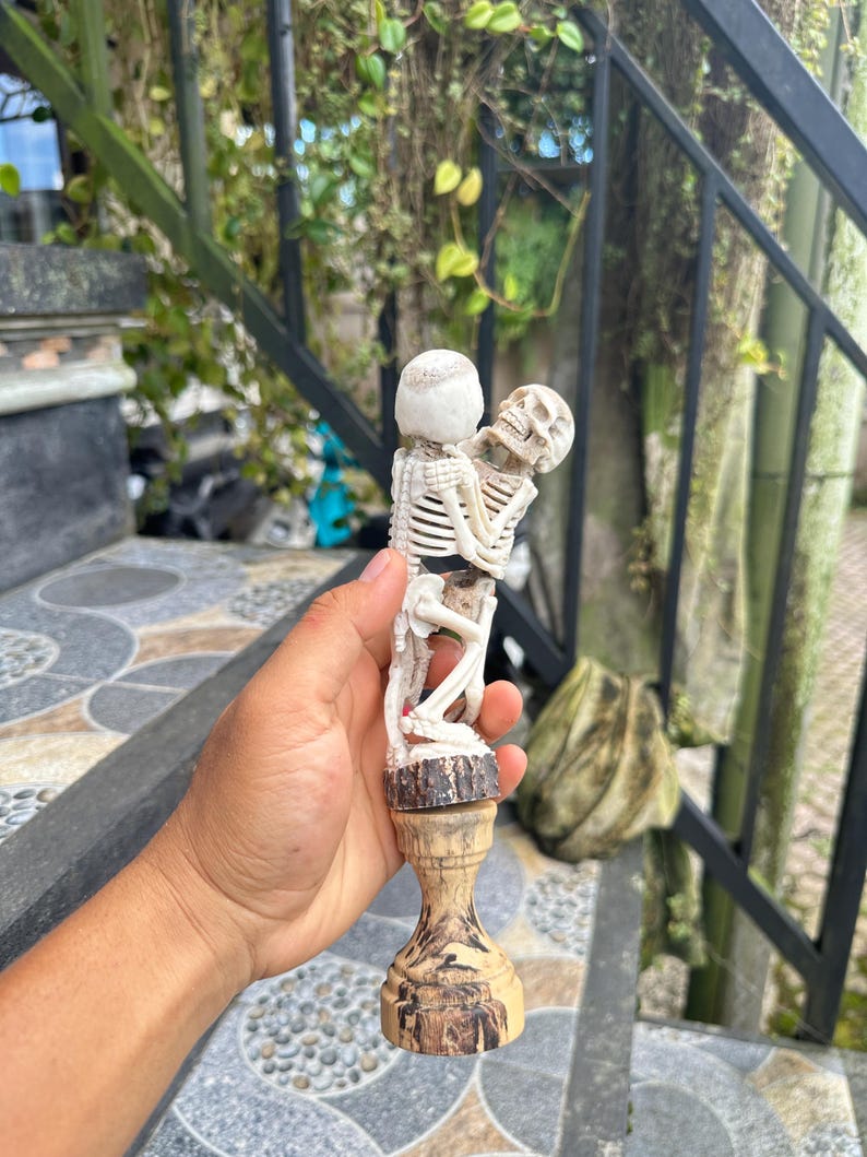 Hand Carved Deer Antler Skeleton Sculpture – Macabre Art - Etsy