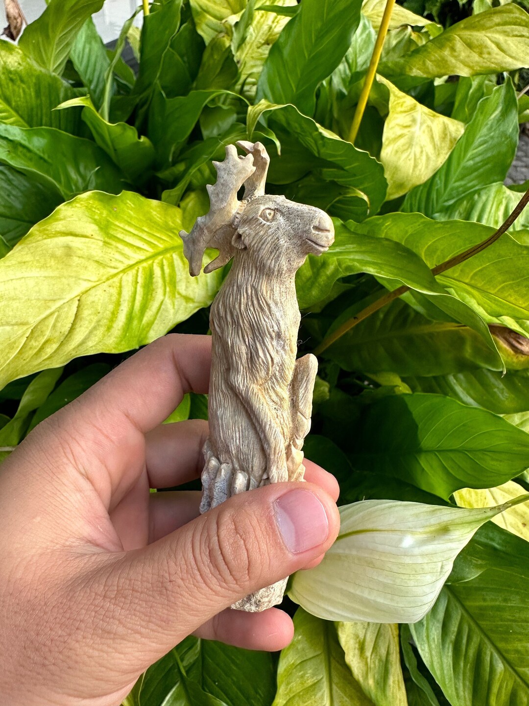 Antler Carving - Carved Moose for Knife Handles. - Etsy