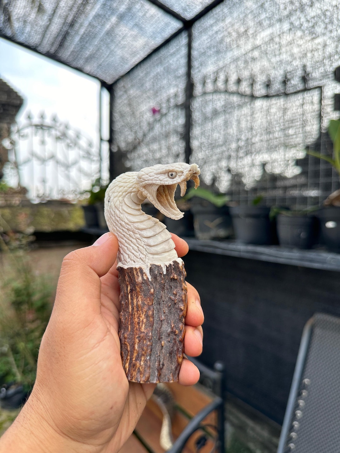 Antler Carving Snake for Knife Handles. - Etsy