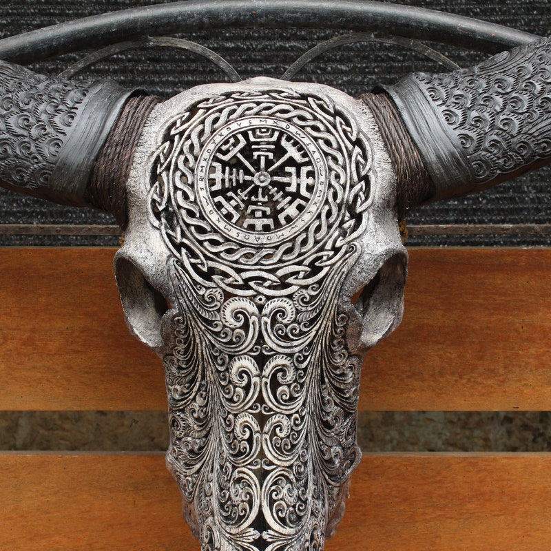 Carved Design Skull - Etsy
