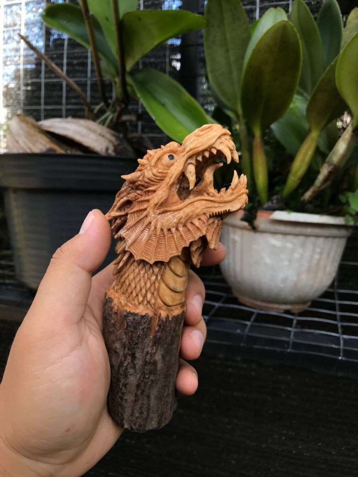 Antler Carving REAL Hand Carved Tiger From Deer Antler for - Etsy