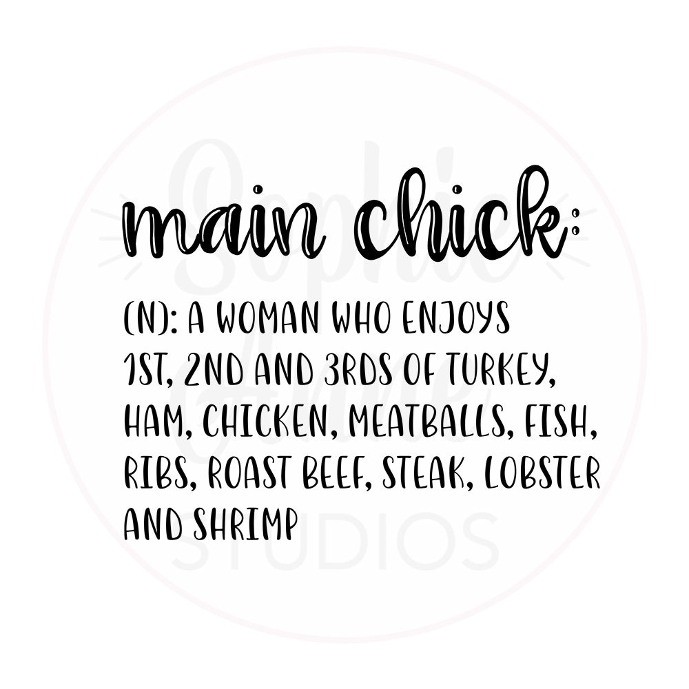 Main Chick Definition Long Thanksgiving Christmas Food List Digital ...