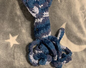 Light Blue Squid Plushie Crochet Squid Toy Squid Blue - Etsy