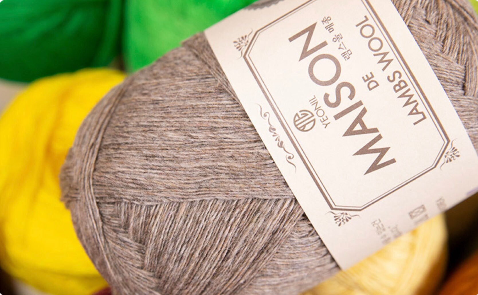 Maison 100% Lamb Wool Yarn, 50g, 50 Colors, 6 Poly, Korean Yarn, Wool ...