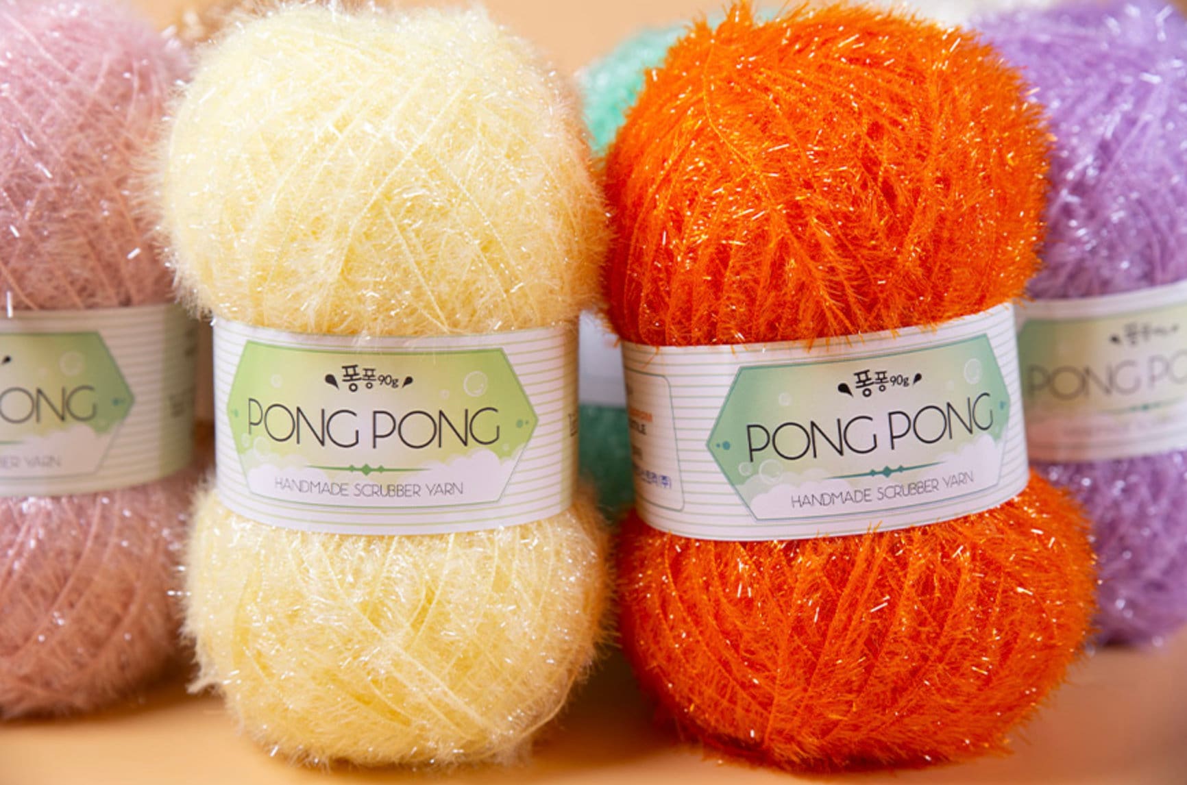 56 Colors Scrubby Yarn, 90g, Crunchy Yarn, Korean Yarn, Polyester Yarn ...
