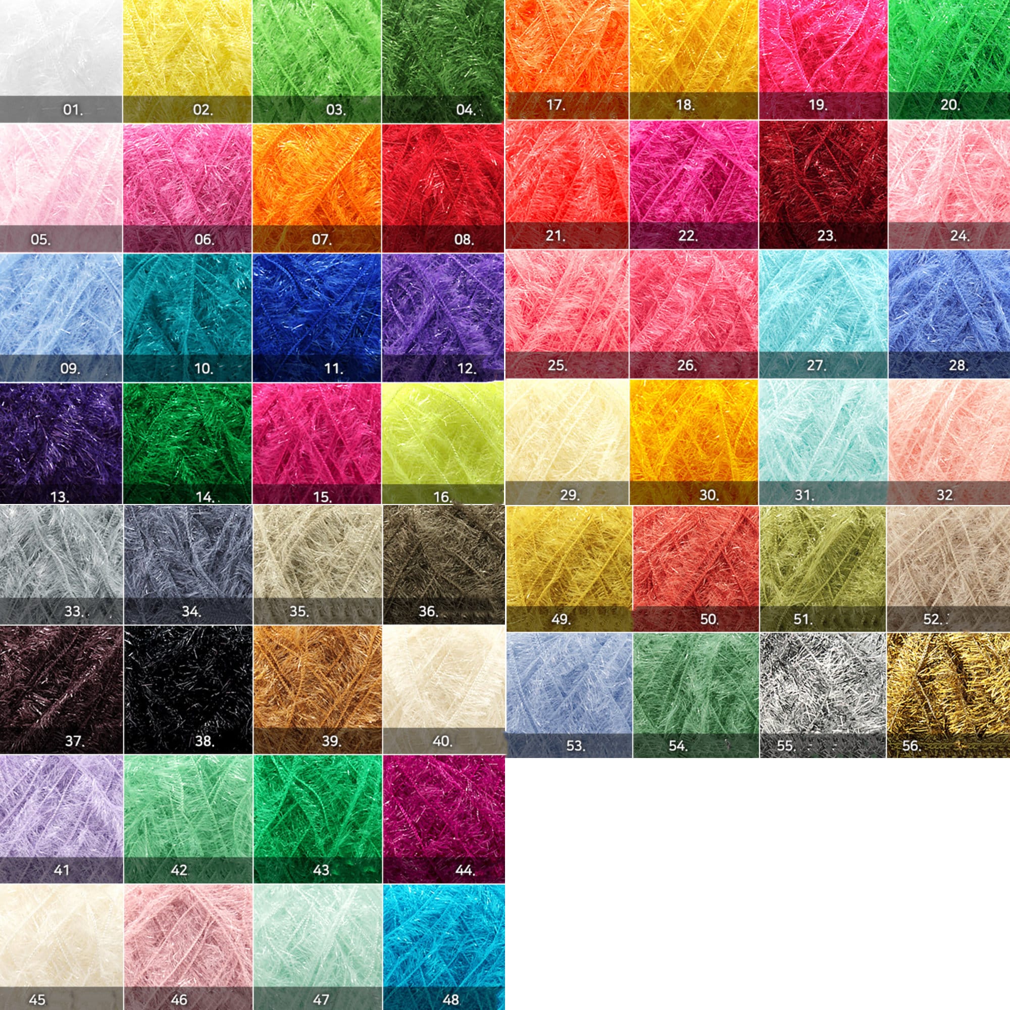 56 Colors Scrubby Yarn, 90g, Crunchy Yarn, Korean Yarn, Polyester Yarn ...