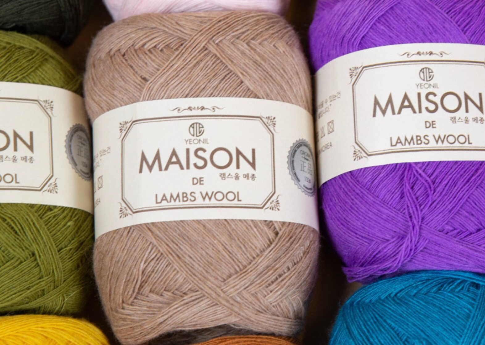 Maison 100% Lamb Wool Yarn, 50g, 50 Colors, 6 Poly, Korean Yarn, Wool ...