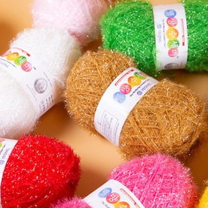 105 Colors Scrubby Yarn, 80g, Color 1~70, Crunchy Yarn, Korean Yarn ...