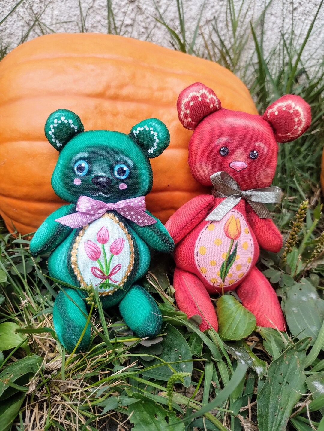 Tiny Teddy Bear,textile Teddy Bear,art Teddy Doll,painted Teddy Bear ...