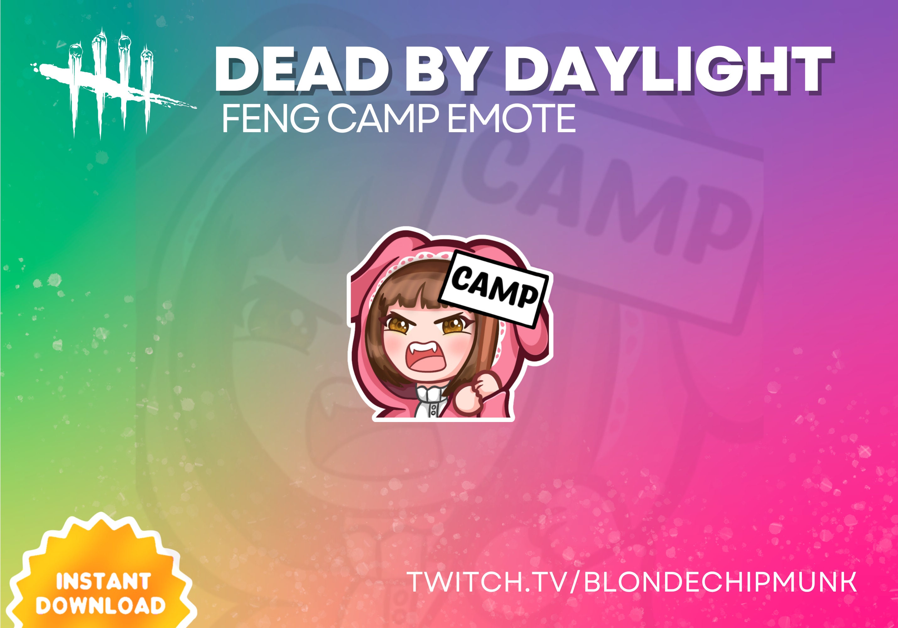DBD Bunny Feng Min Camper Rage Emote Dead by Daylight Twitch - Etsy
