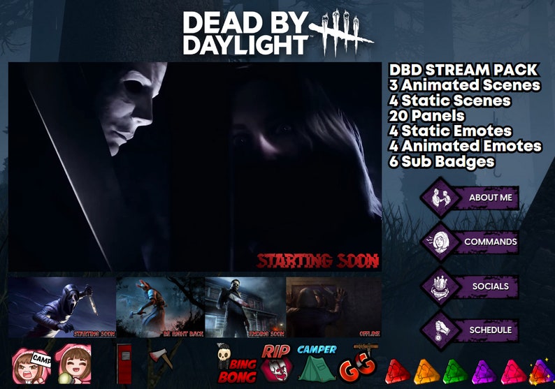 DBD ANIMATED Stream Pack Dead by Daylight Overlays Scenes - Etsy DBD ANIMATED Stream Pack Dead by Daylight Overlays Scenes - Etsy