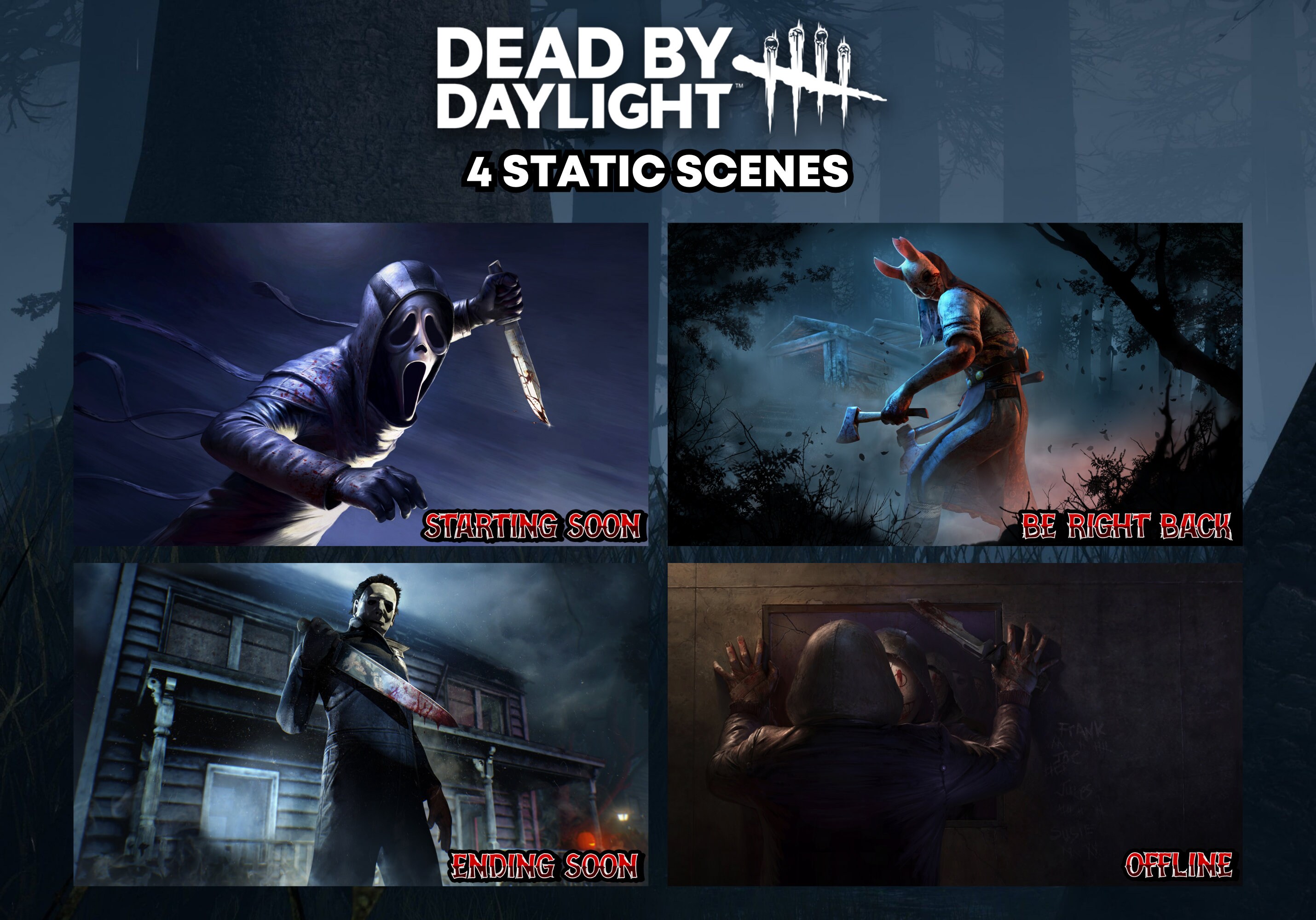 DBD ANIMATED Stream Pack Dead by Daylight Overlays Scenes - Etsy