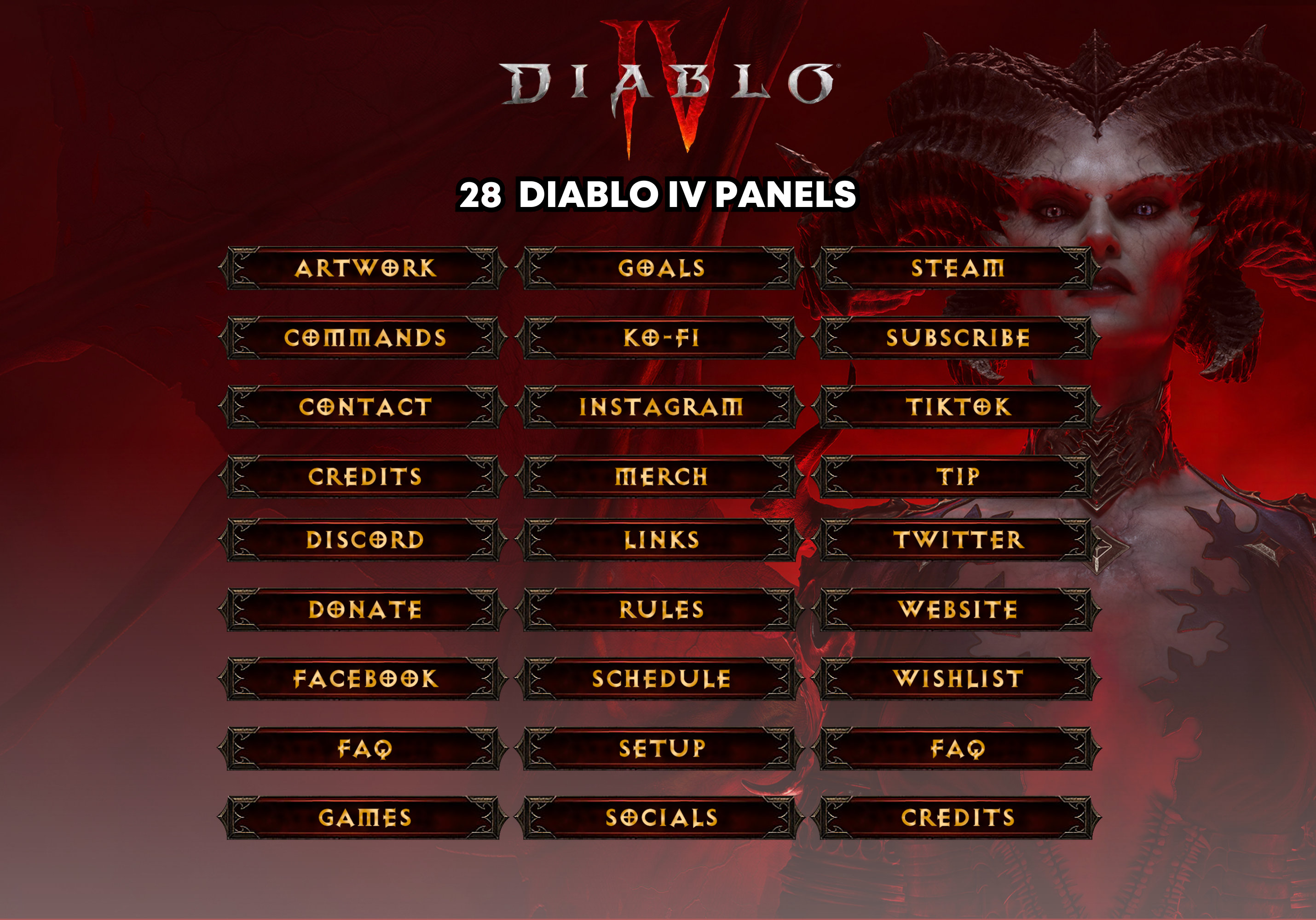 DIABLO 4 Animated Stream Pack Overlays Scenes Webcam Border - Etsy.de