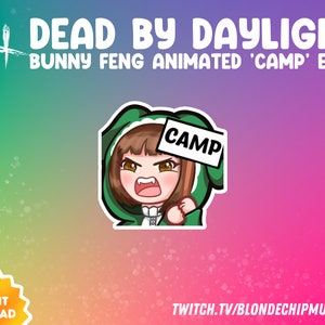 DBD ANIMATED Bunny Feng Min Camper Rage Emote Dead by Daylight Twitch ...